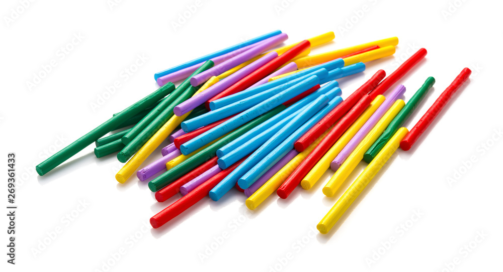 colorful counting rods for kids to learn mathematics on white ...