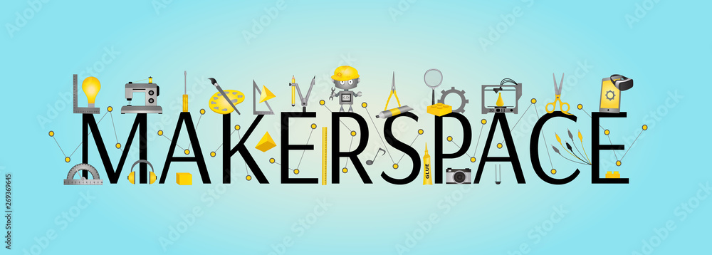 Makerspace education banner Stock Vector | Adobe Stock