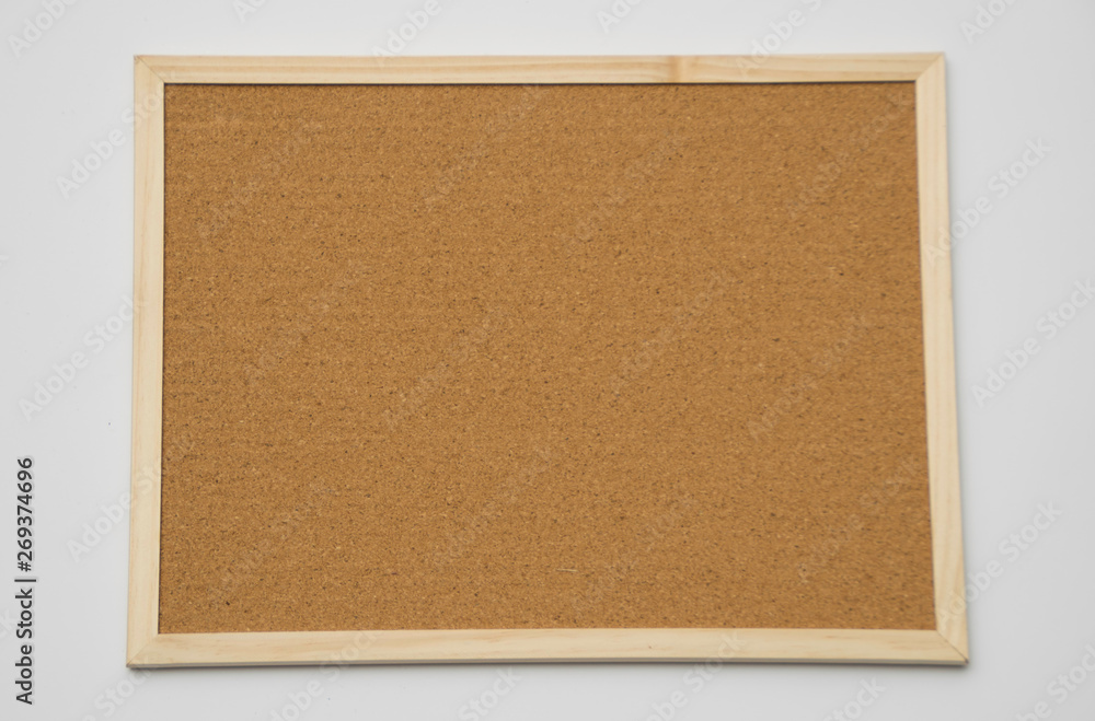 Blank cork board mock up with cork-board texture background with wooden ...