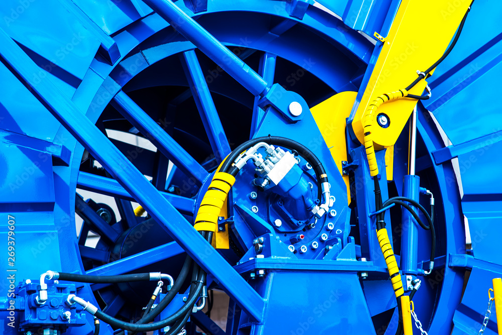 coiled tubing machine detail to work in the oil fields Stock Photo ...