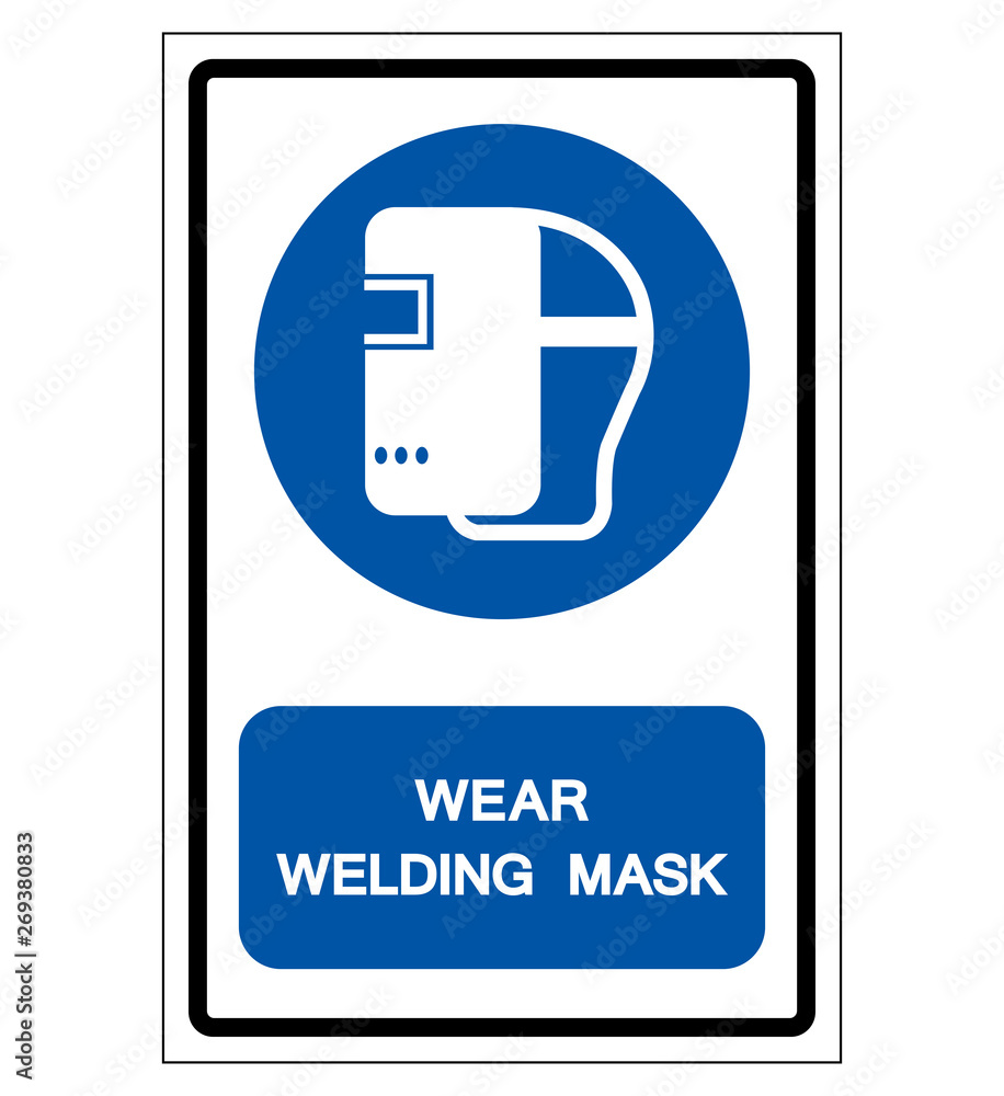 Wear Welding Mask Symbol Sign,Vector Illustration, Isolated On White ...