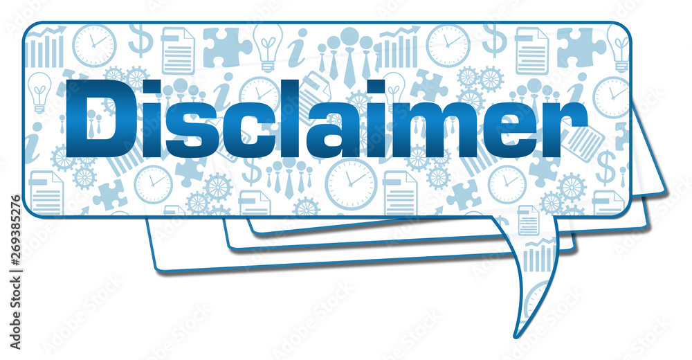 Disclaimer Business Symbols Blue Stroke Comment Symbol Stock ...