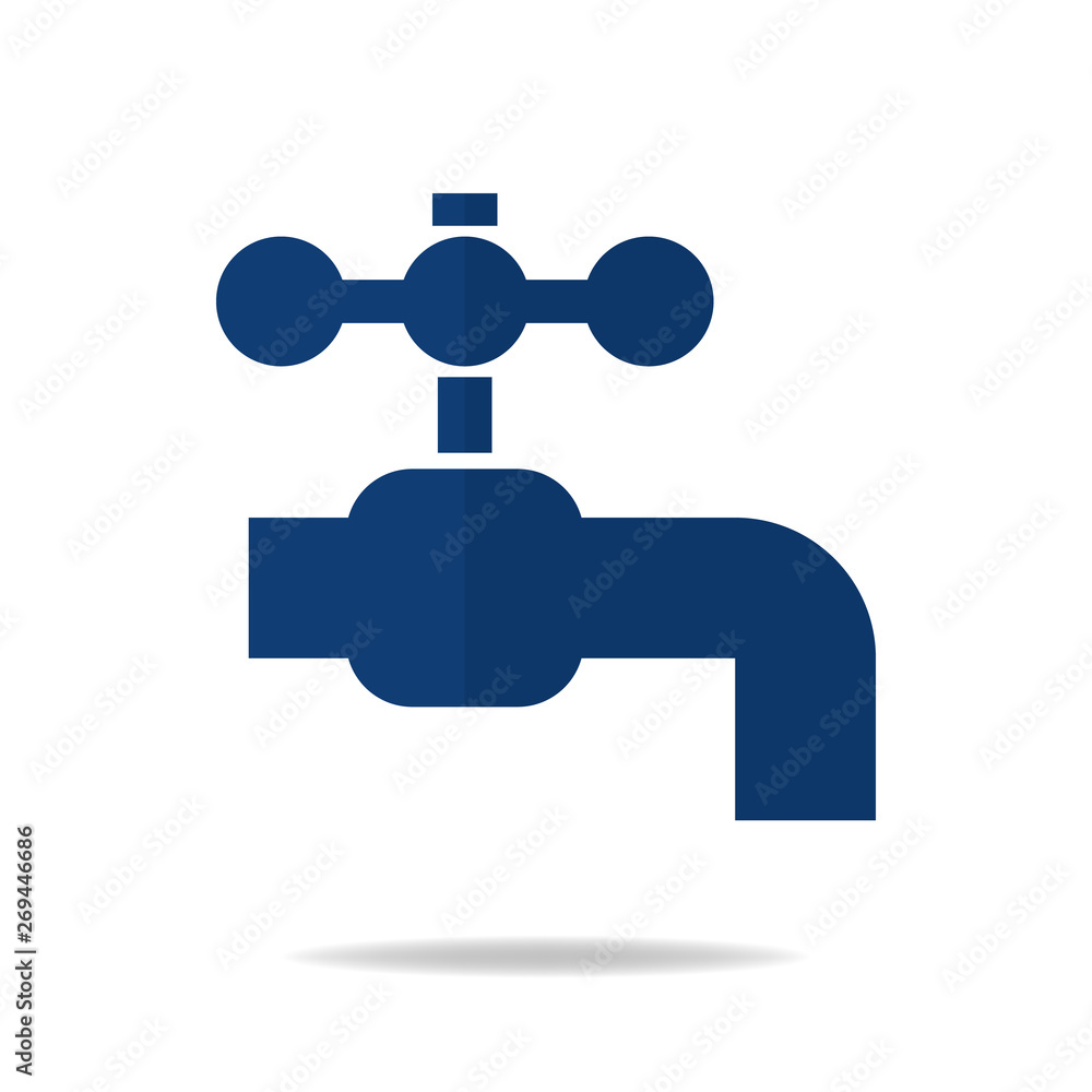 Flat style icon of utilities. Symbol of water. Clean and modern vector ...
