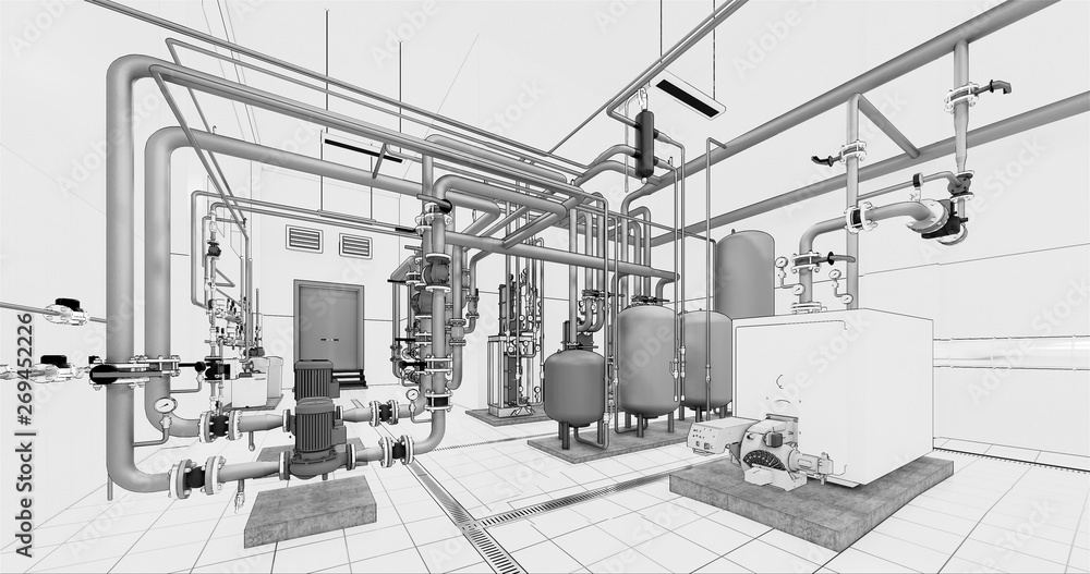Conceptual visualization of drawing style of utilities at BIM ...