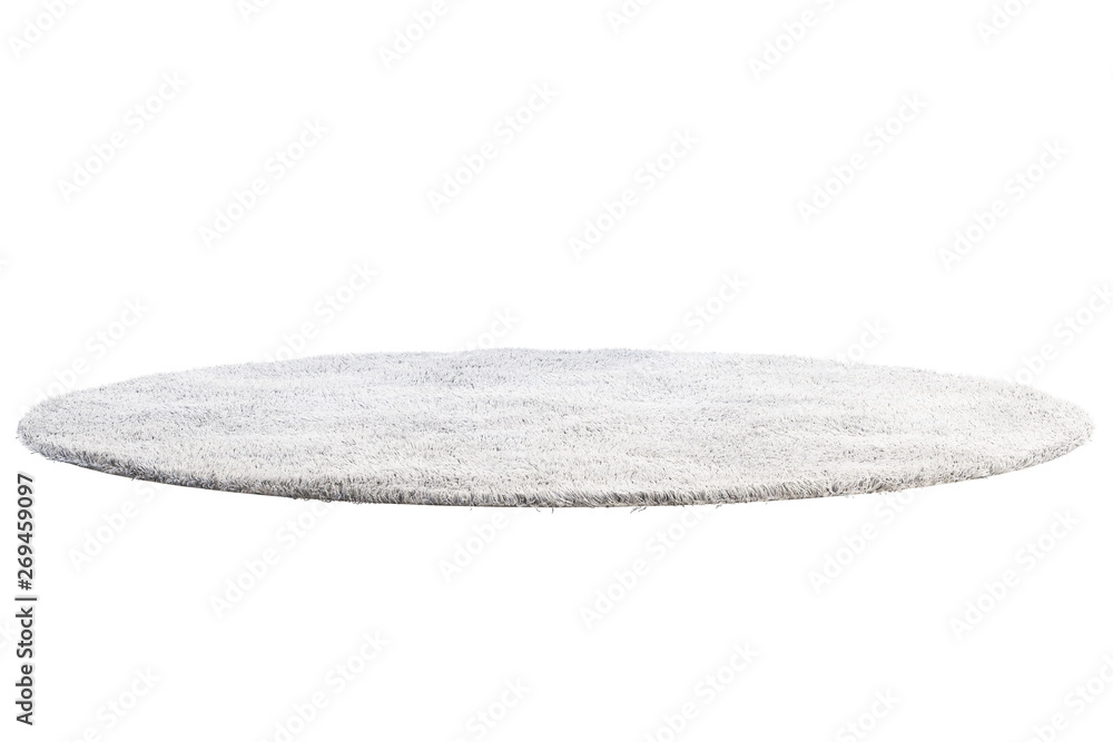 Modern light gray rug with high pile. 3d render Stock Illustration ...