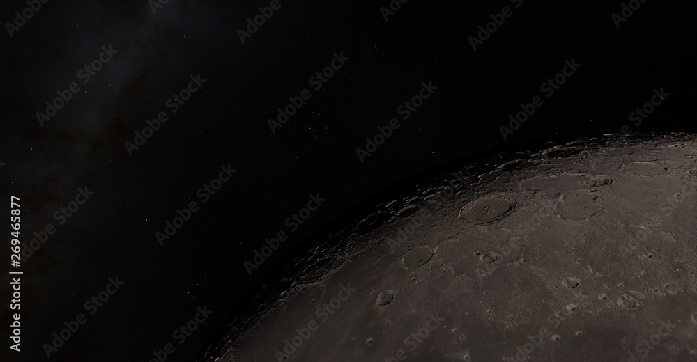 Half Moon Background / Realistic moon / The Moon is an astronomical ...