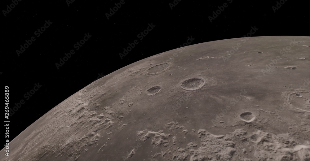 Half Moon Background / Realistic moon / The Moon is an astronomical ...
