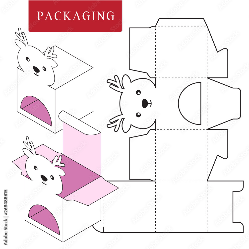 Packaging Design.Vector Illustration of Box.Package Template. Isolated ...