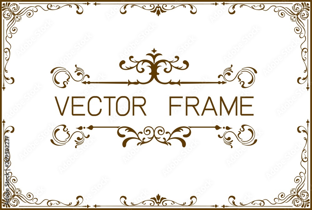frame of corner border template Stock Vector | Adobe Stock