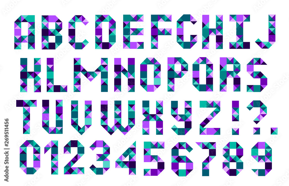 Abstract font. Vector abstract alphabet. Minimalist alphabet. Font ...