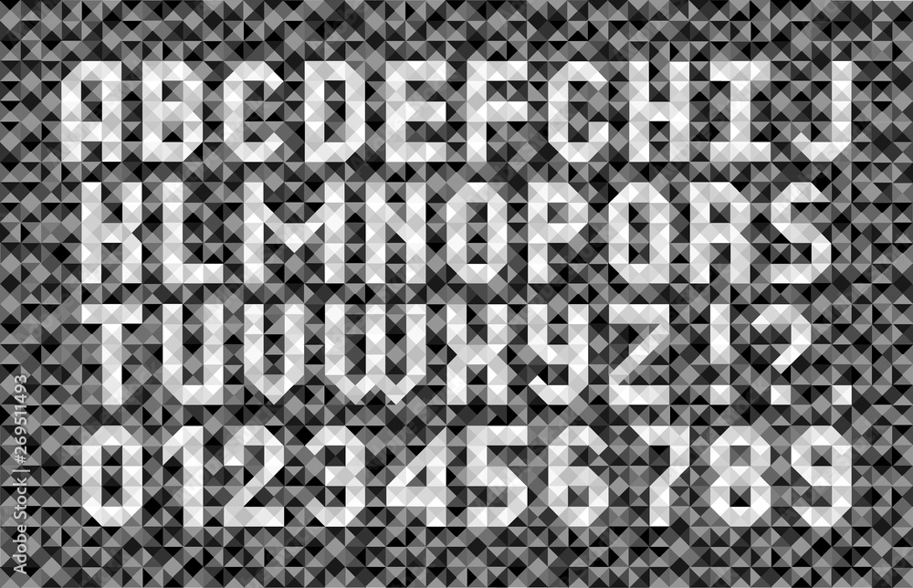 Abstract font. Vector abstract alphabet. Minimalist alphabet. Font ...