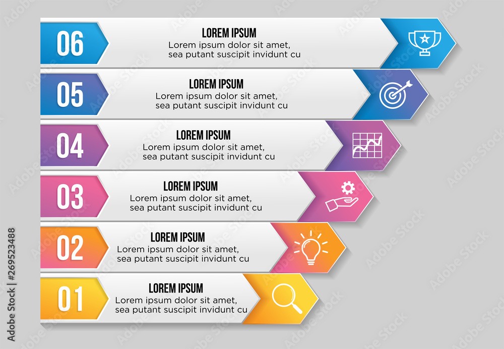 Vector Infographic Design Template with Options Steps and Marketing ...