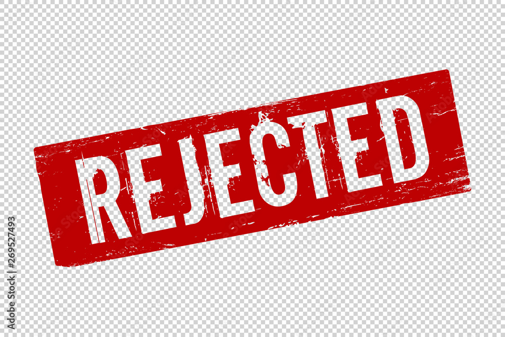 Grunge red rejected square rubber seal stamp Stock Vector | Adobe Stock