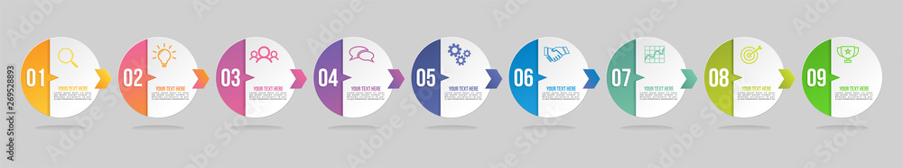 Vector Infographic Design Template with Options Steps and Marketing ...