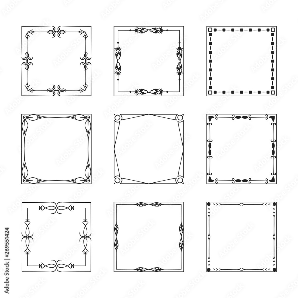 Vintage Square Borders