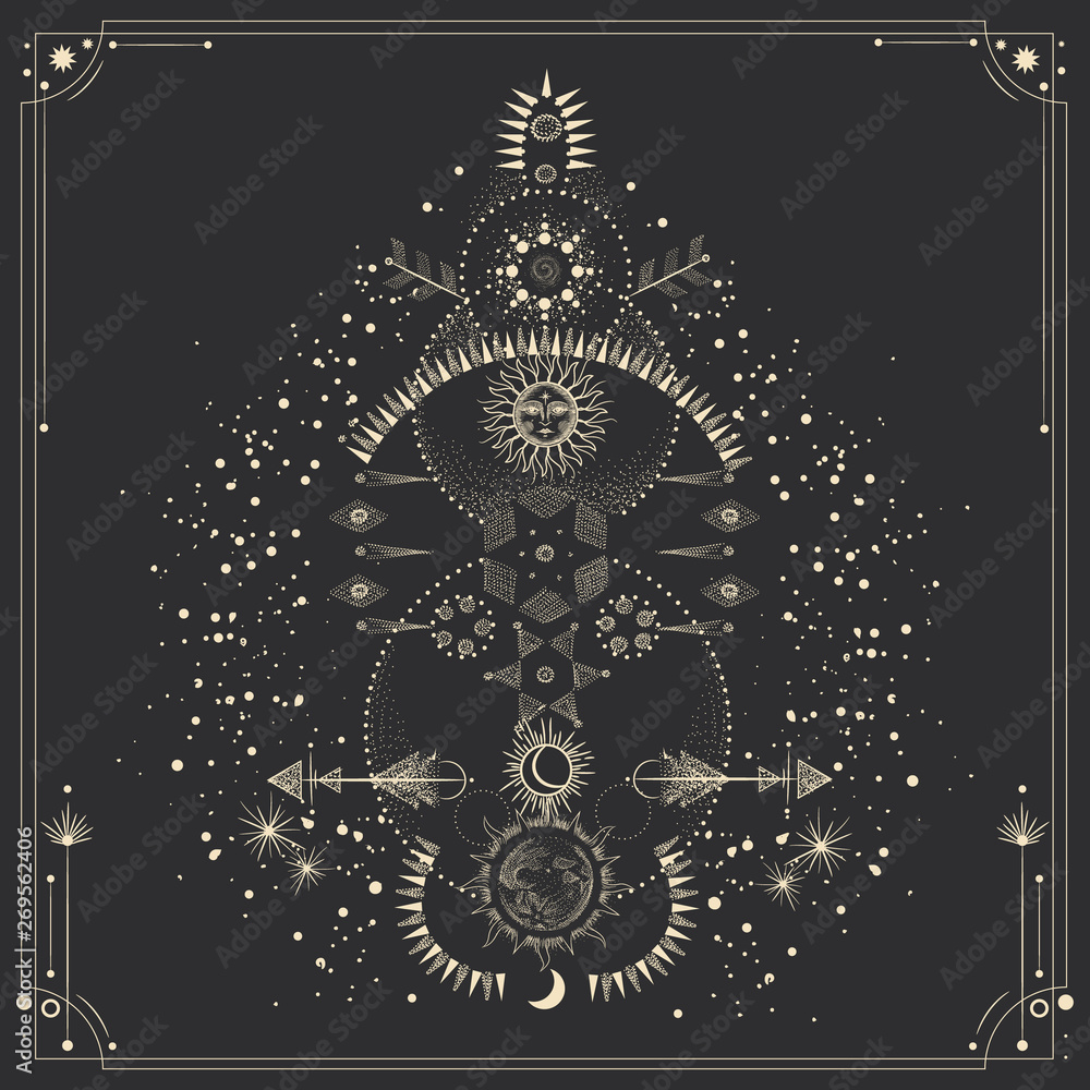 Vector illustration set of moon phases. Different stages of moonlight ...