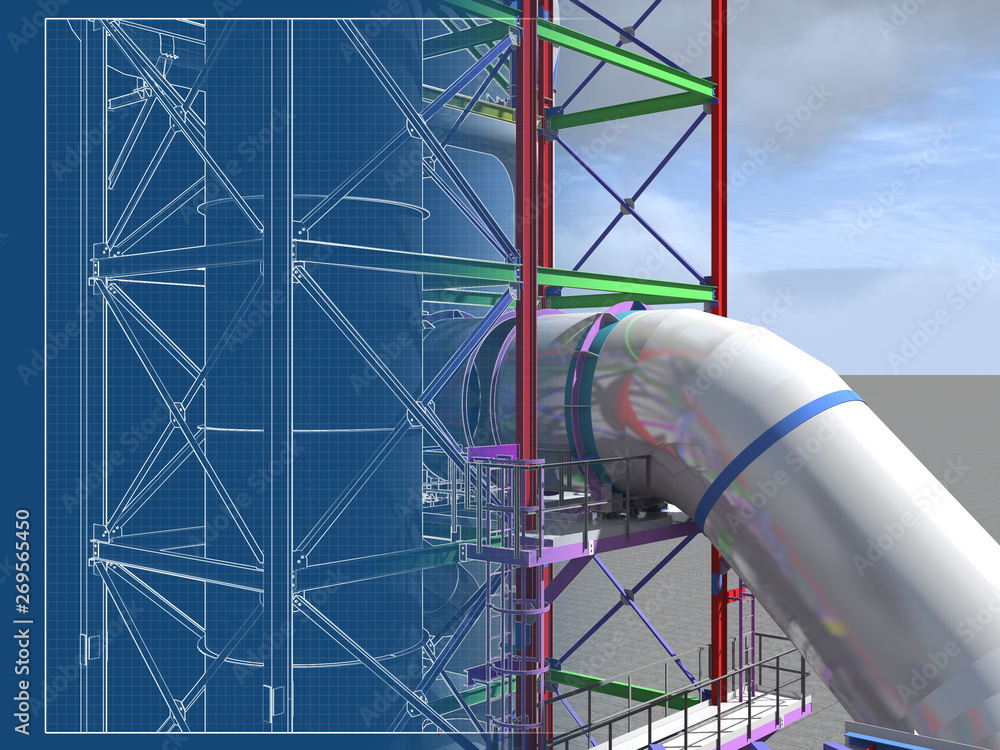 Nord stream 2. BIM model of an engineering project for the construction ...