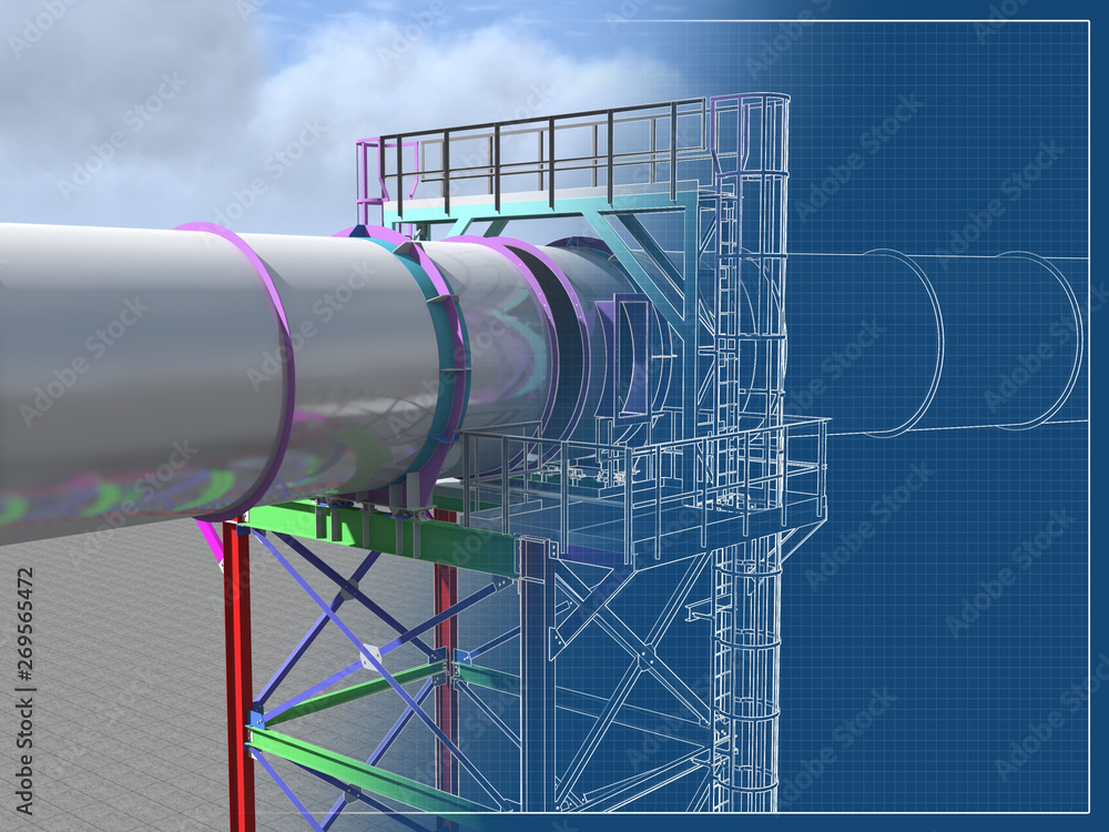 Nord stream 2. BIM model of an engineering project for the construction ...
