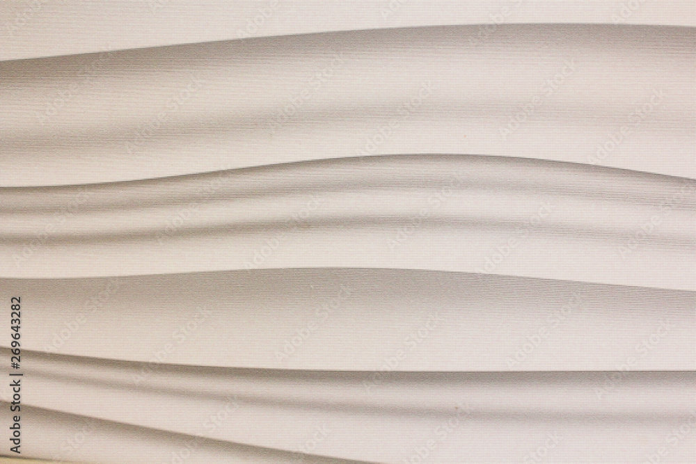 White image pattern curved wavy lines background object plaster texture ...