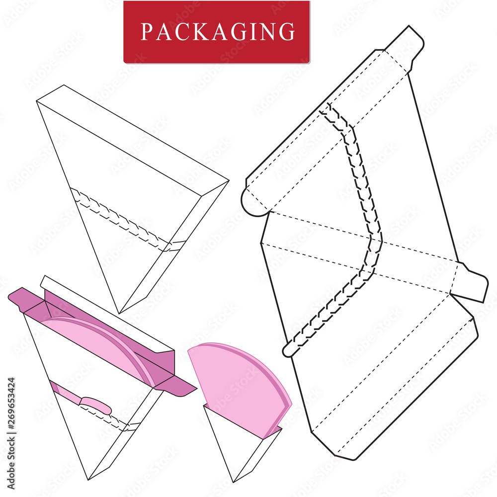 Vector Illustration of Box.Package Template. Isolated White Retail Mock ...