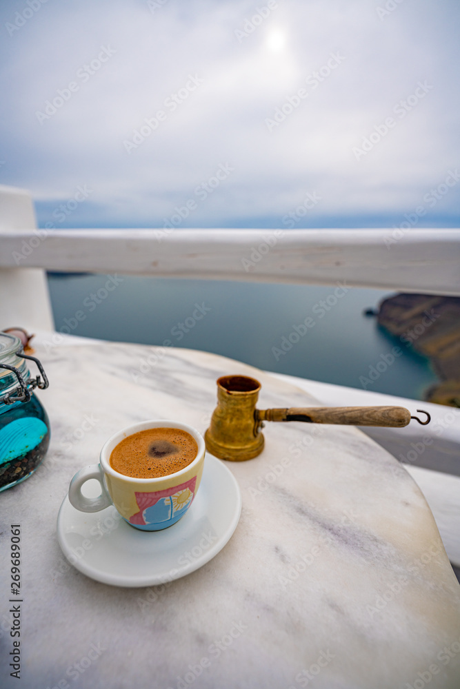 Summer morning, Enjoy Traditional Greek coffee at Greek Islands ...