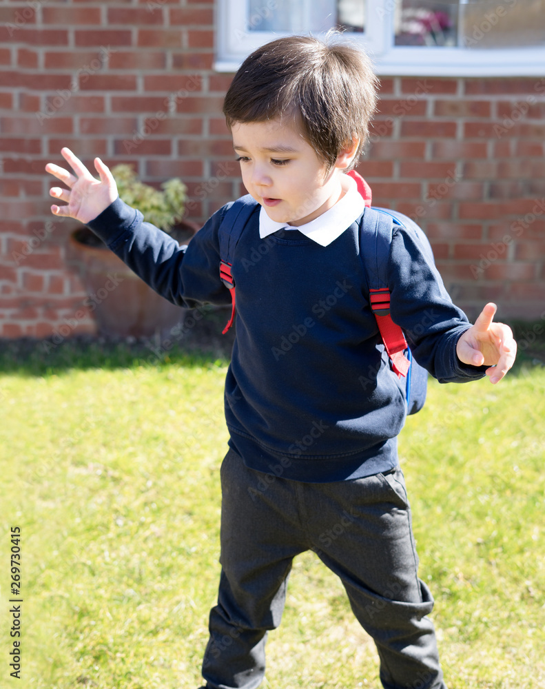 Little Boy Going To School
