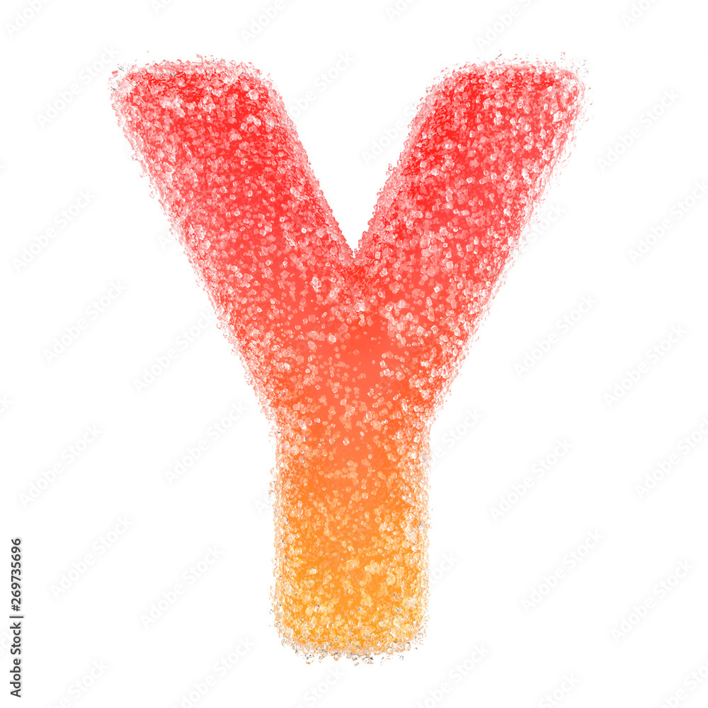 Y - Letter of the alphabet made of candy Stock Illustration | Adobe Stock