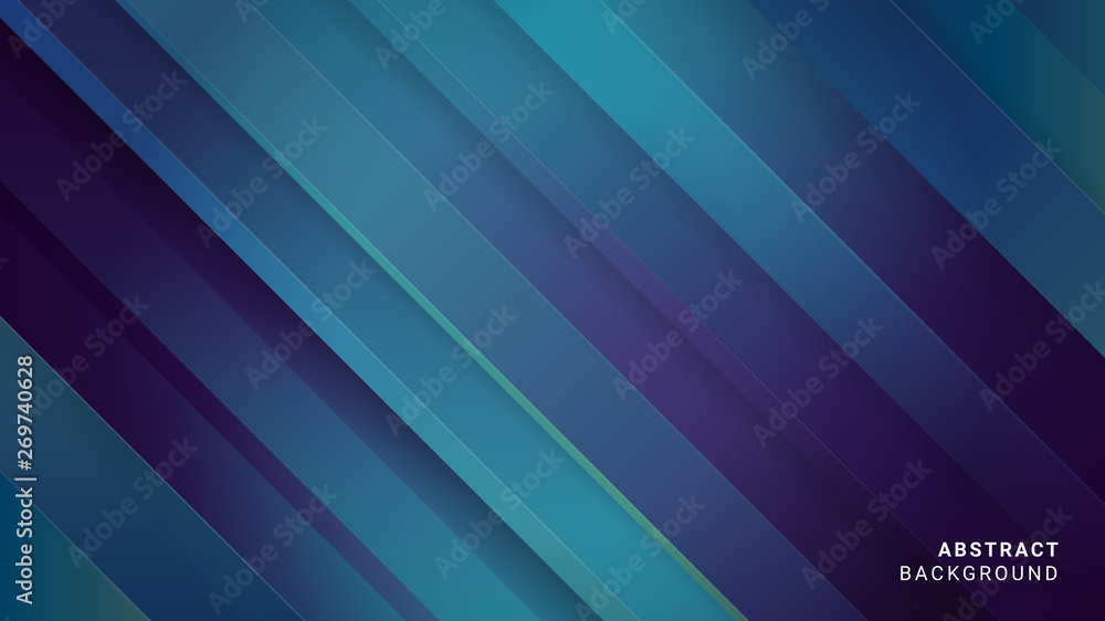 Abstract blue background with diagonal lines. Technological design with ...