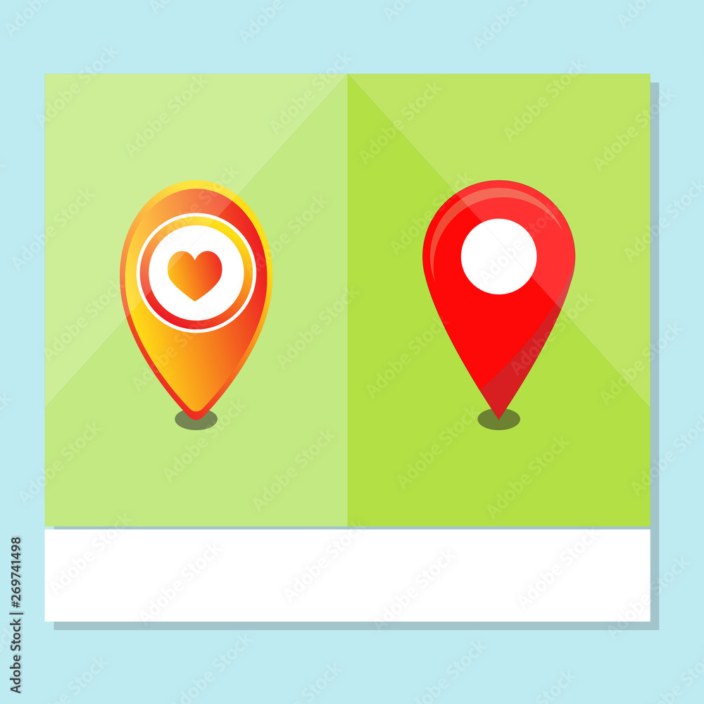 Map location marker icon illustration Stock Vector | Adobe Stock