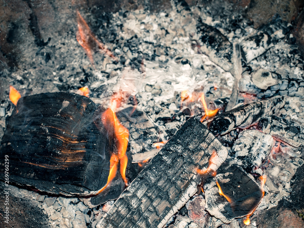 the dying fire Stock Photo | Adobe Stock