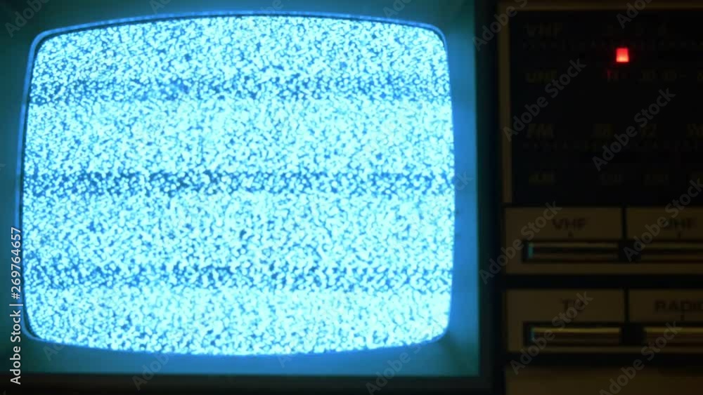 Static and channels on a vintage TV set Stock ビデオ | Adobe Stock