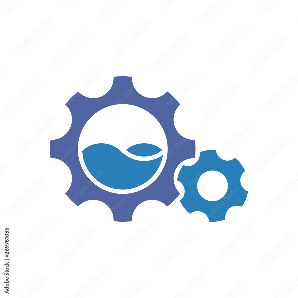 Illustration icon with the concept of water resources management Stock ...