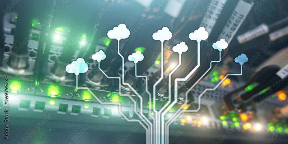 Cloud Information Computing Technology concept. Conceptual banner on ...