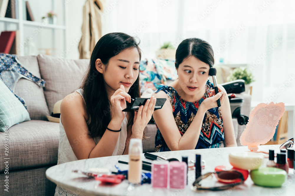 Friends Putting On Makeup