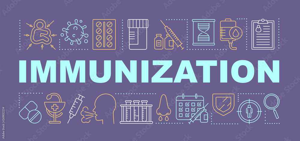 Immunization word concepts banner Stock Vector | Adobe Stock
