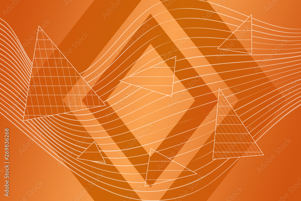 abstract, orange, wave, wallpaper, design, illustration, pattern, light ...