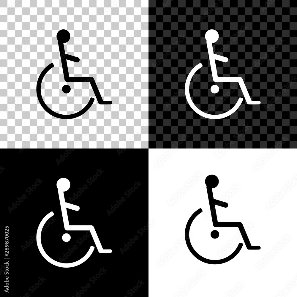 Handicap Sign Black