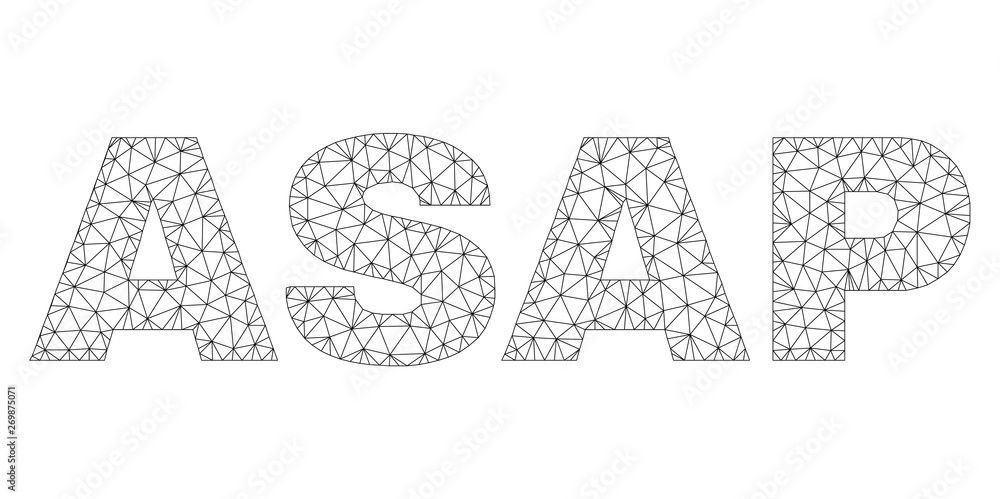 Mesh vector ASAP text. Abstract lines and points are organized into ...