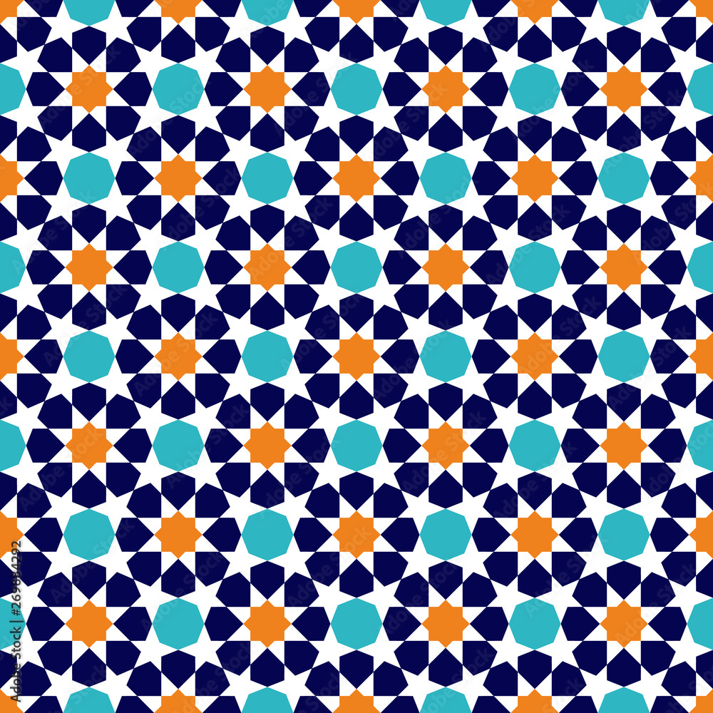 Seamless Islamic patterns in beige. Traditional muslim ornament. Stock ...