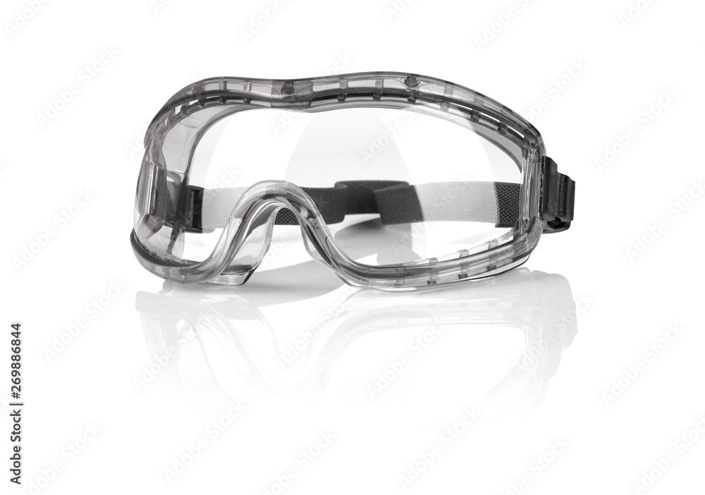Poster Plastic industrial safety goggles isolated on white background ...