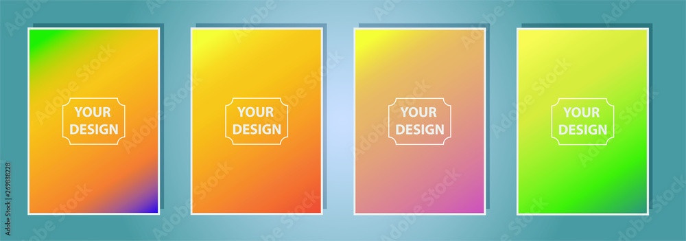 Set of a4 Vector EPS 10 illustration Gradient Background Texture ...