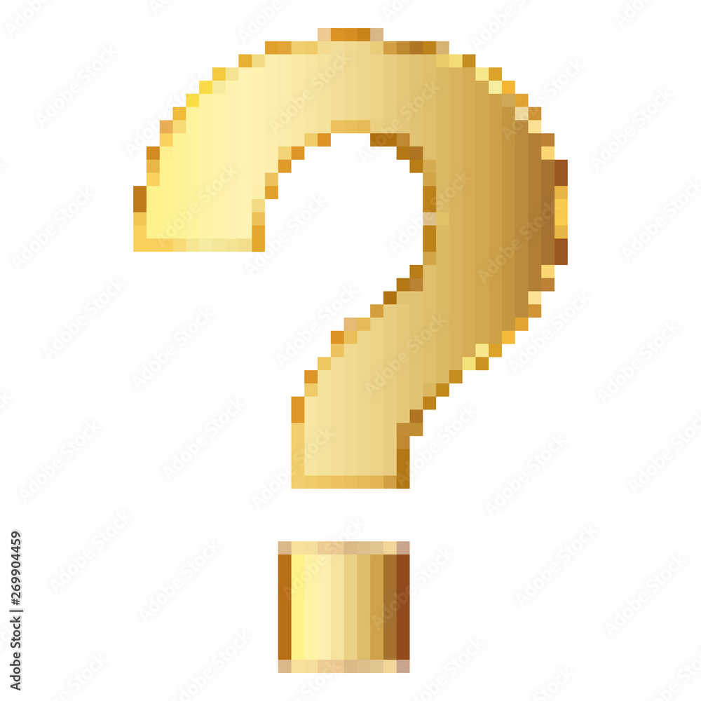 Question mark mark in pixel art style. Vector illustration. Stock ...