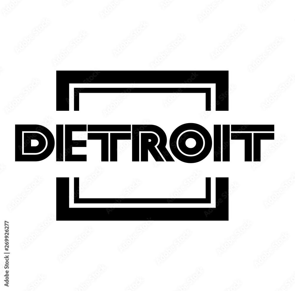 DETROIT stamp on white isolated Stock Vector | Adobe Stock