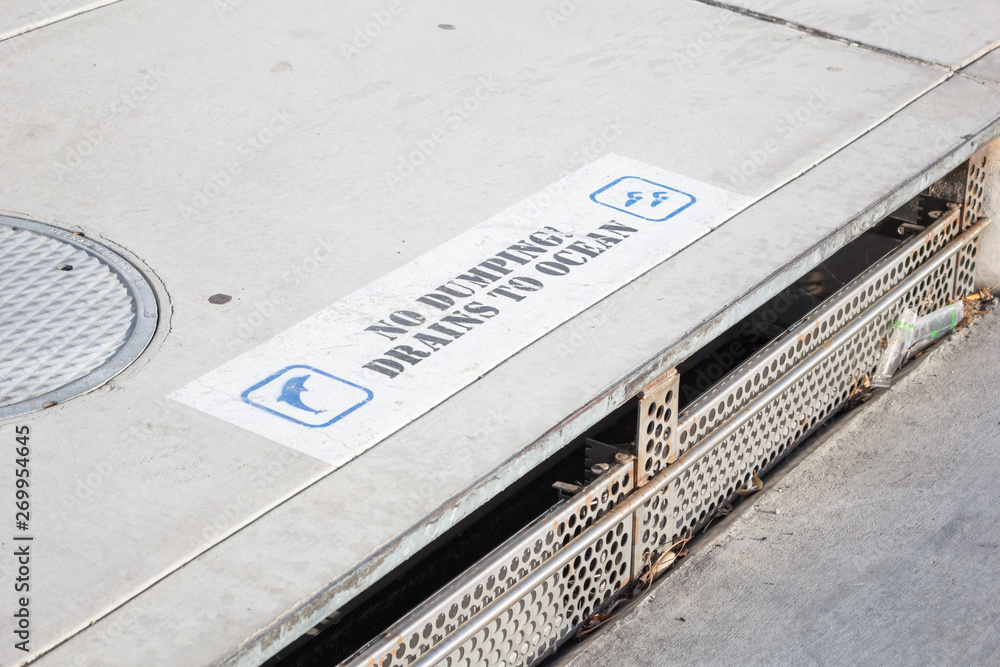 No Dumping Drains To Ocean