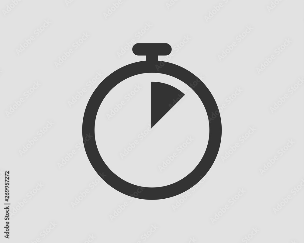 Timer icon. Stop watch vector pictogram. Stopwatch isolated on white ...