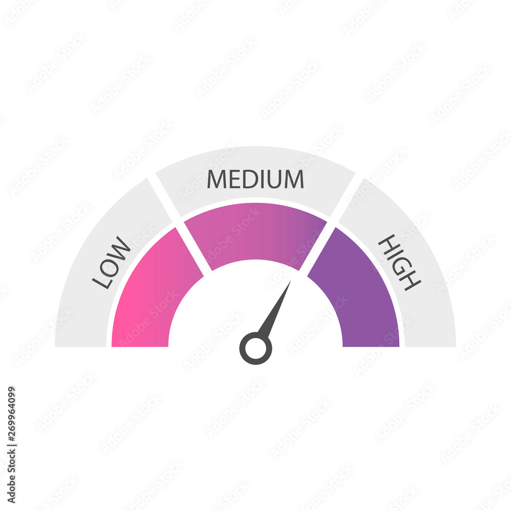 Speedometer Tachometer Indicator Icons Performance Measurement White Background Vector