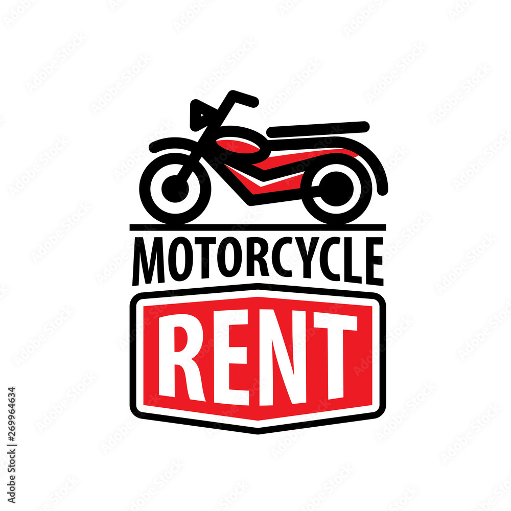 Motorcycle logo for rent. Vector illustration on white background Stock ...