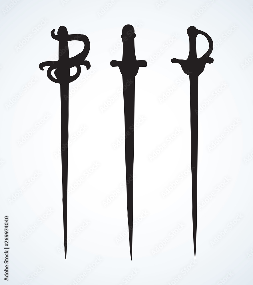 Old Epee. Vector drawing Stock Vector | Adobe Stock