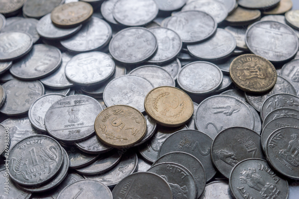 Indian currency of different denominations. Can be used as background ...