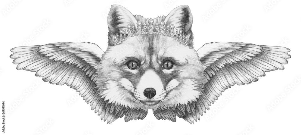 Fox With Wings Drawing